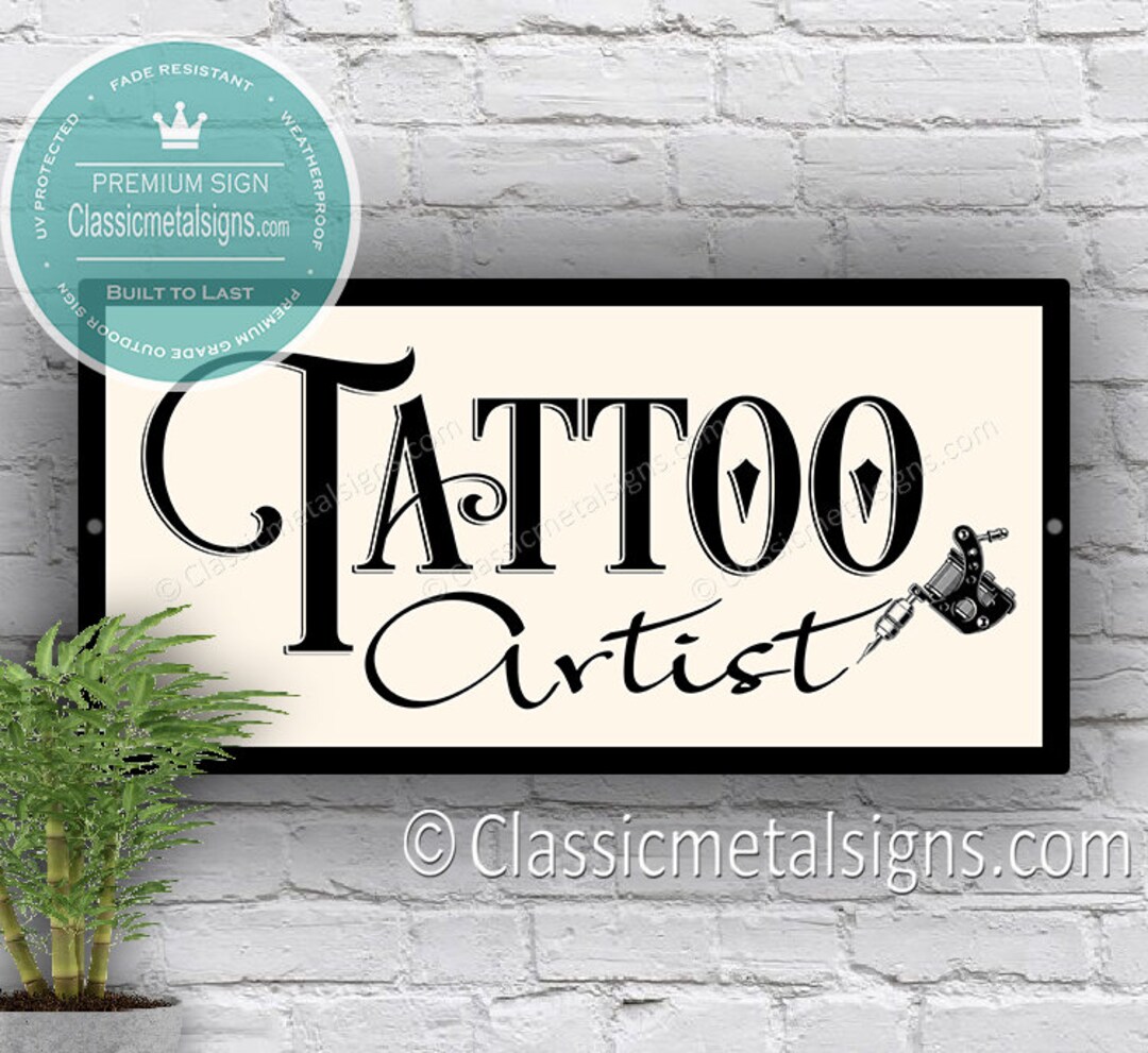 TATTOO ARTIST SIGN | Tattoo Artist Gift | Tattoo Artist Sign | Ink ...