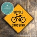 BICYCLE CROSSING SIGN Bicycle Crossing Signs, Warning Bicycle Crossing ...