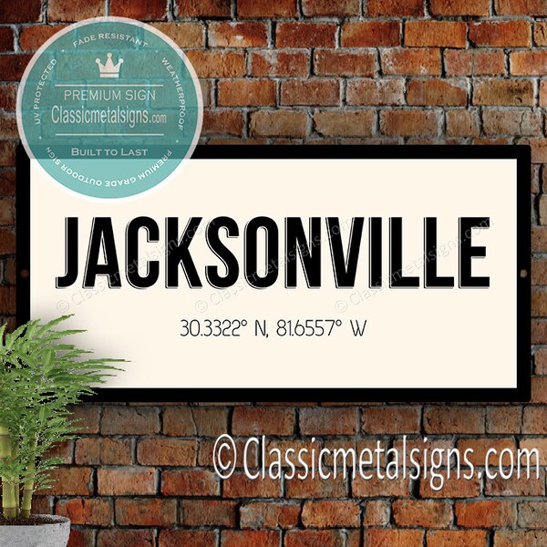 City Coordinates Sign - Etsy