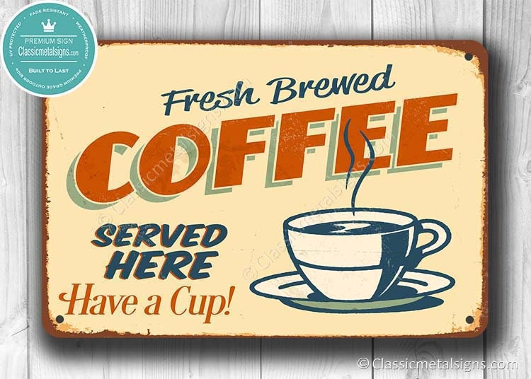 COFFEE SIGN Vintage Style Coffee Sign Café Sign Restaurant - Etsy