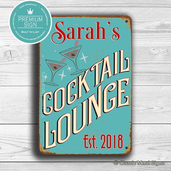 Cocktail Sign for Home Bar - Etsy