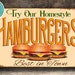 HAMBURGERS RESTAURANT SIGN Hamburgers Signs Vintage Style - Etsy
