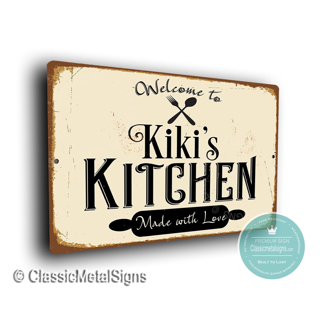 Kiki's Kitchen Sign, GIFT FOR KIKI, Mothers Day, Custom Signs, Kitchen ...