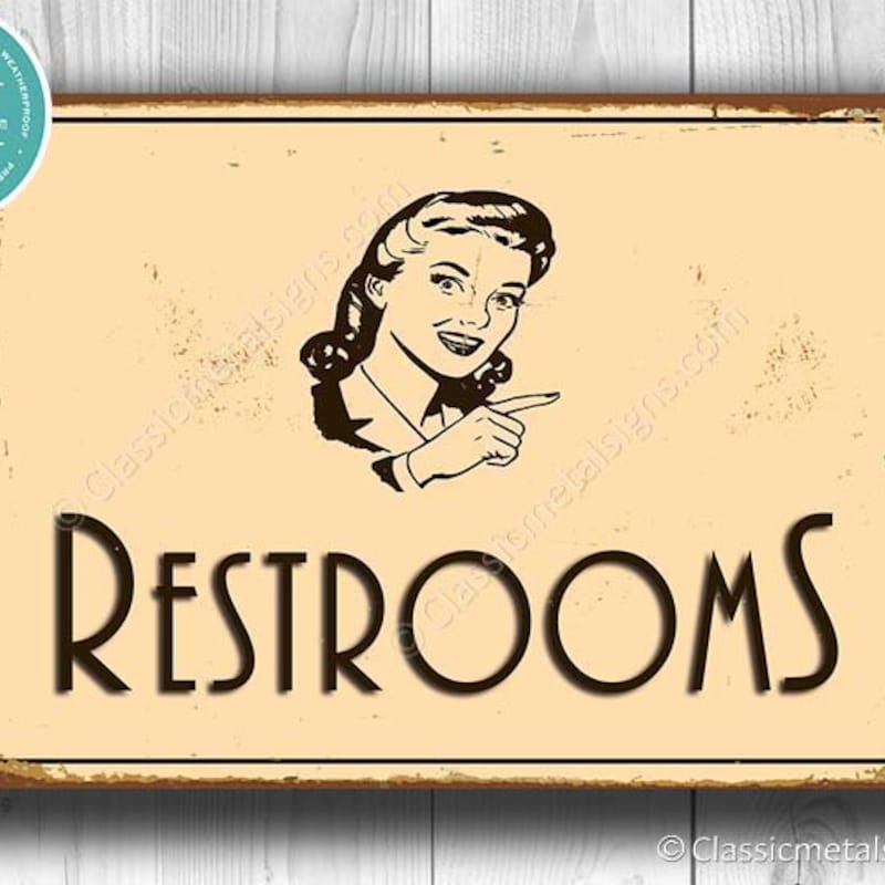 Restroom Sign - Etsy