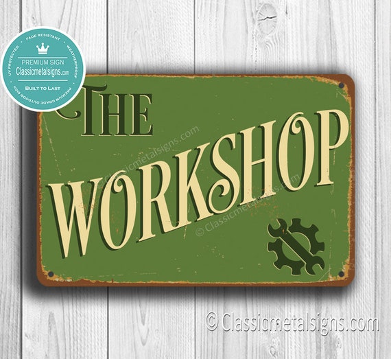 THE WORKSHOP SIGN Workshop Signs Vintage Style Workshop - Etsy UK