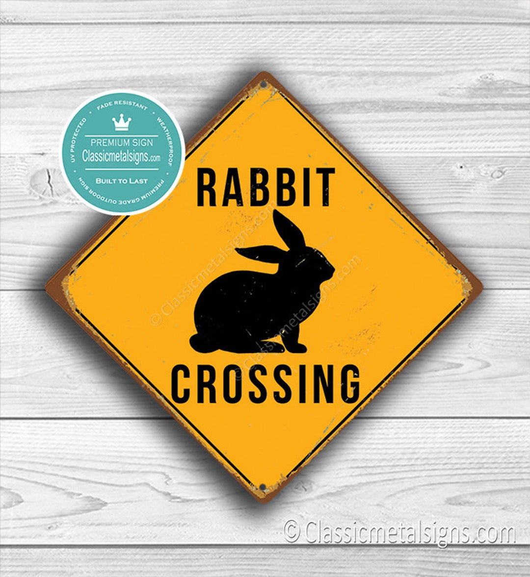 RABBIT CROSSING SIGN - Rabbit Crossing Signs, Rabbit Crossing, Rabbit ...