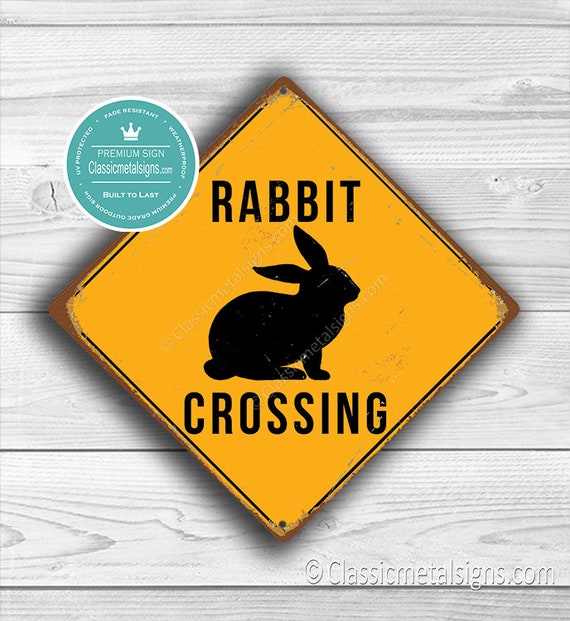 RABBIT CROSSING SIGN Rabbit Crossing Signs Rabbit Crossing | Etsy