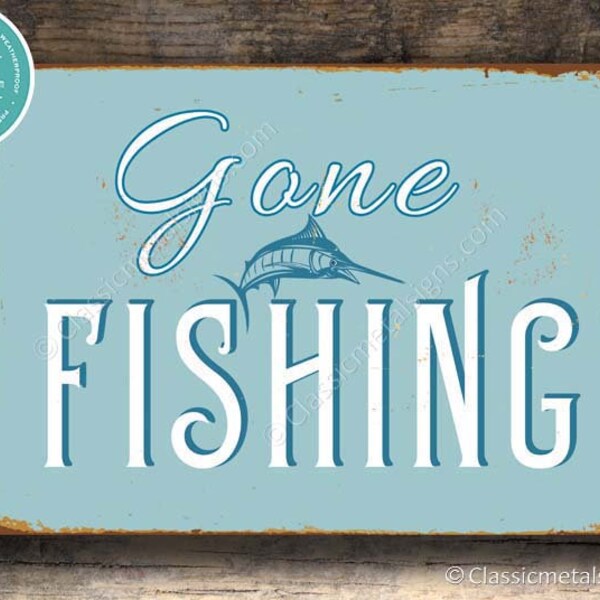 Gone Fishing Sign - Etsy