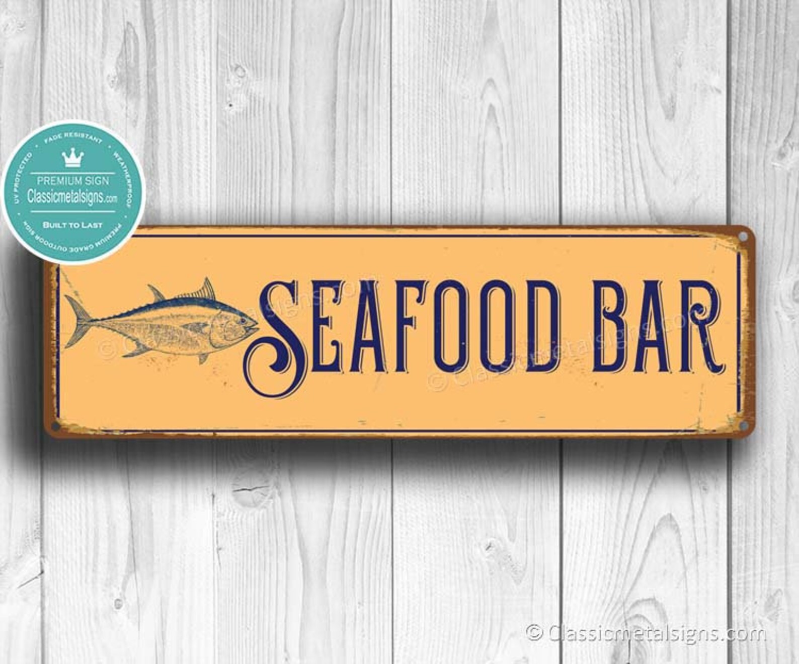 SEAFOOD BAR SIGN Seafood Signs Seafood Bar Signs Vintage | Etsy
