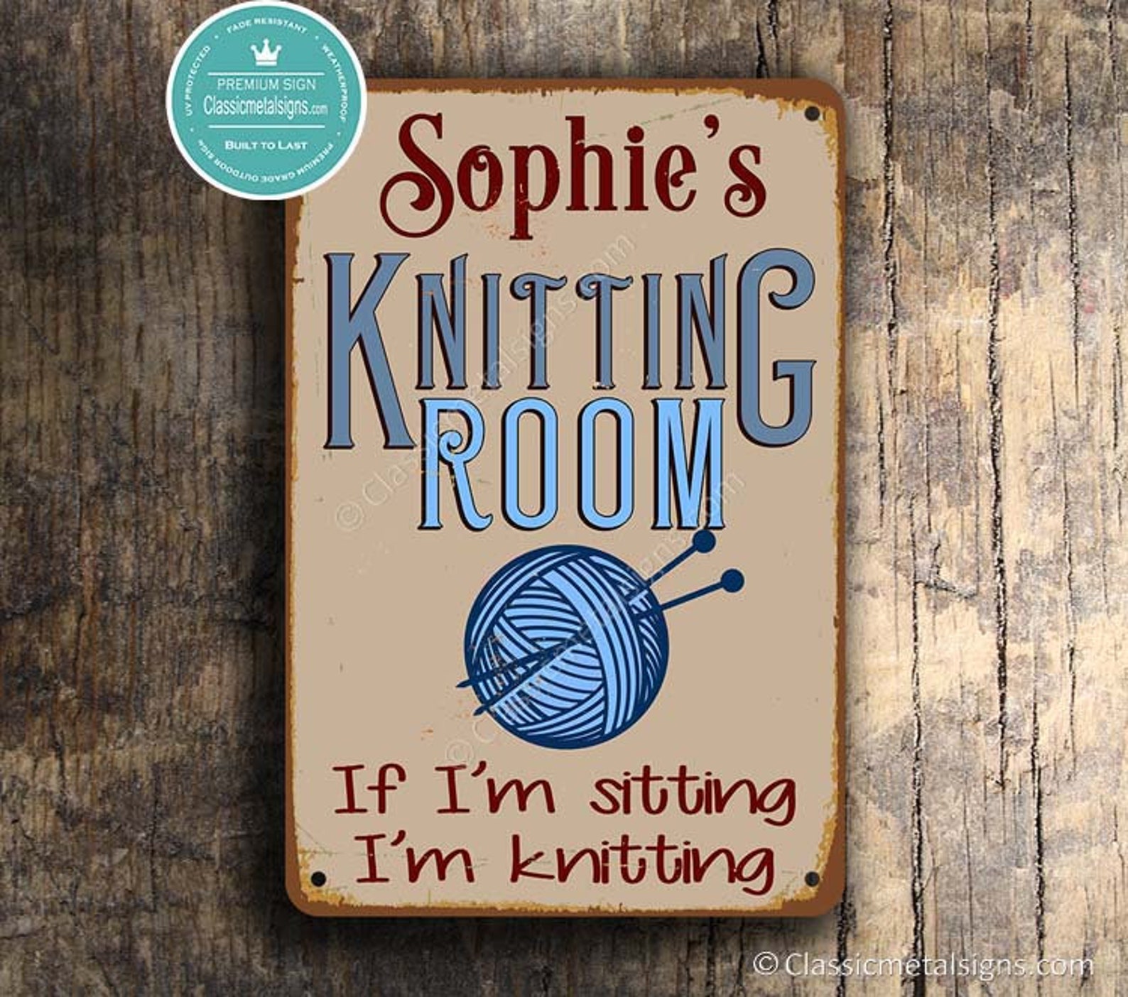 CUSTOM KNITTING ROOM Sign Personalized Knitting Room Sign - Etsy