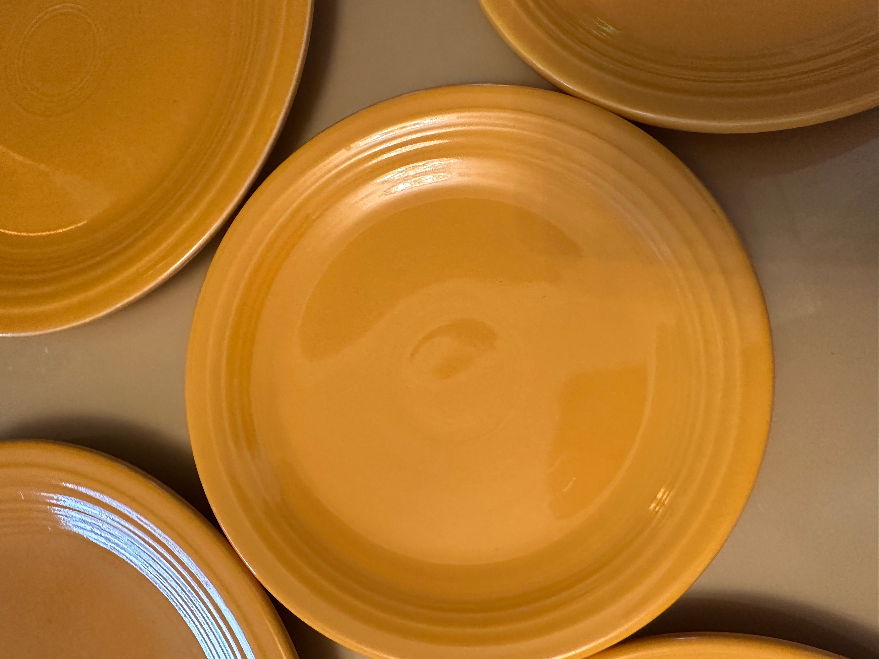 Vintage Fiestaware Early Stamp 1936 Original Yellow Dinner Plate and ...