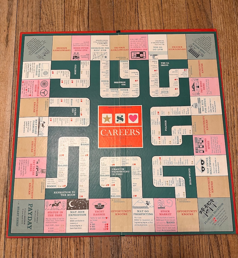 Careers Board Game. 1965 Complete Careers Game. Free Shipping - Etsy Careers Board Game. 1965 Complete Careers Game. Free Shipping - Etsy