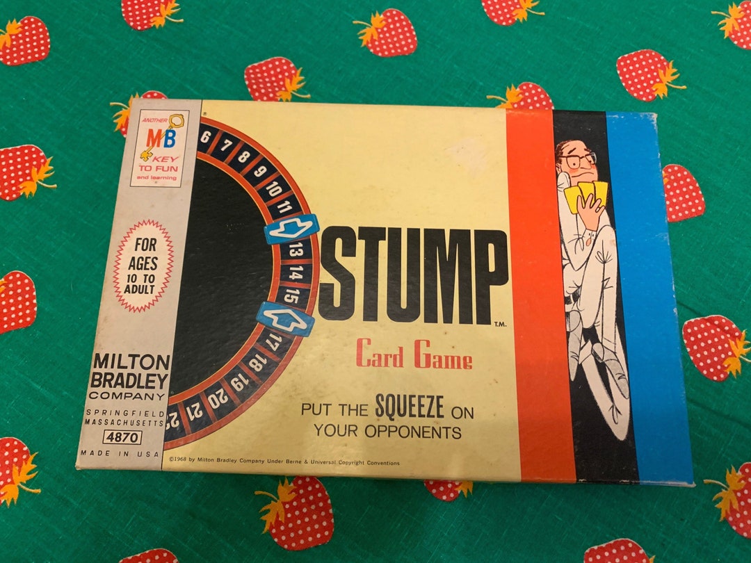Vintage Stump Card Game by Milton Bradley - Etsy