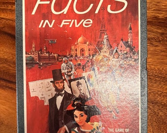 Vintage 3M Bookshelf Game Facts in Five Board Game With Original Box ...