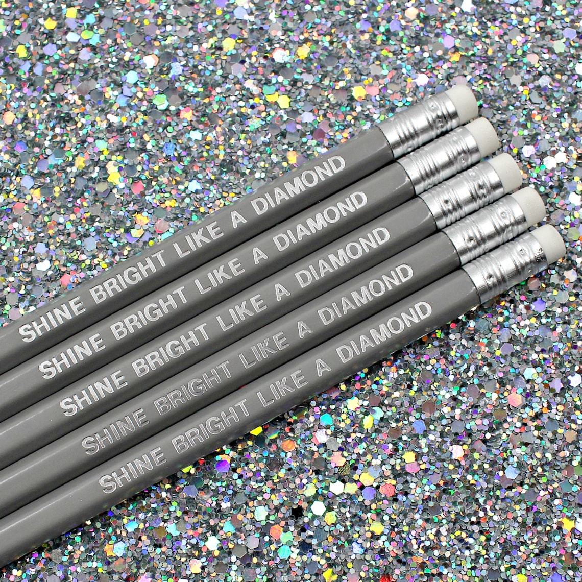 Shine Bright Like A Diamond Pencil Stationery Pencils With - Etsy UK