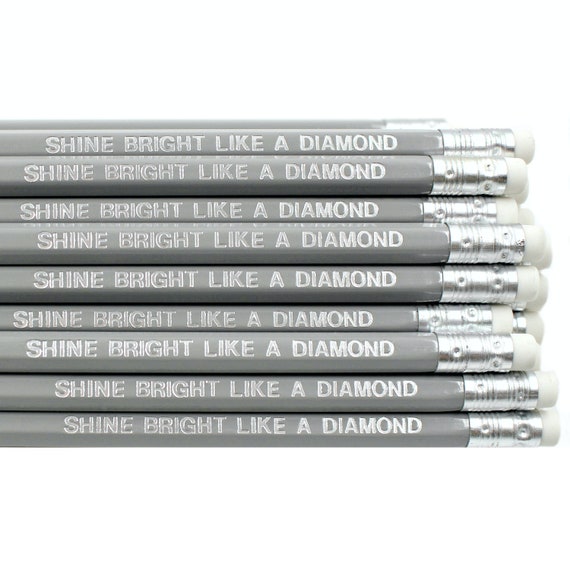 Shine Bright Like A Diamond Pencil Stationery Pencils With | Etsy UK
