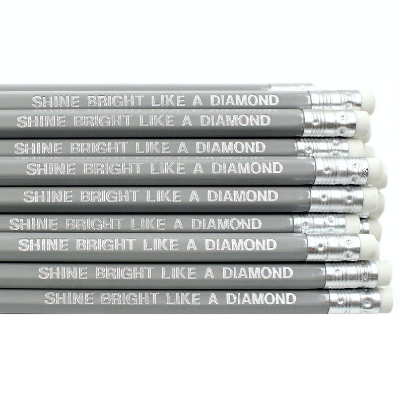 Shine Bright Like A Diamond Pencil Stationery Pencils With - Etsy UK