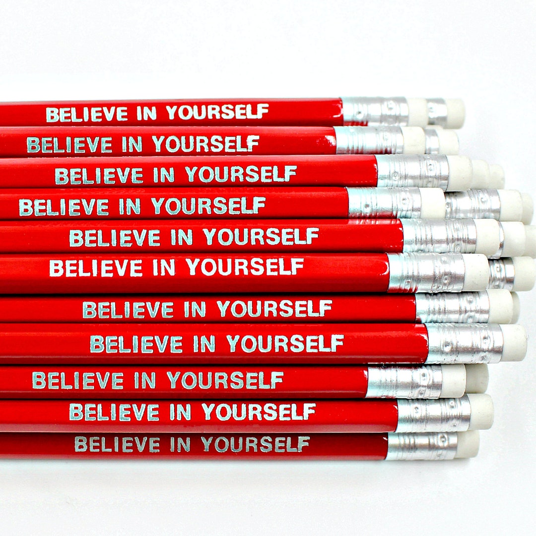 Believe in Yourself Pencil Good Luck Exams School Leaver Gift 2022 Exam ...
