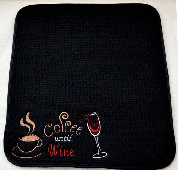 PERSONALIZED Coffee Mat Coffee Station Keurig Mat Wine Bar | Etsy