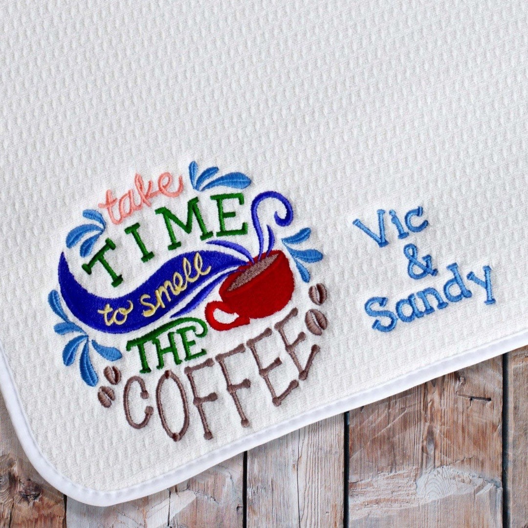 Personalized Coffee Mat Coffee Bar Coffee Station Mat Coffee Lover ...