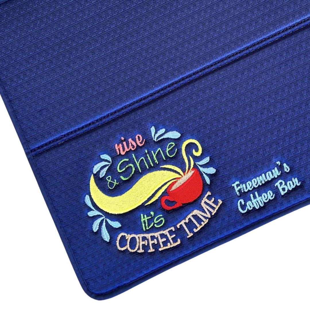 Personalized Coffee Mat - Coffee Bar - Coffee Station Mat - Coffee ...