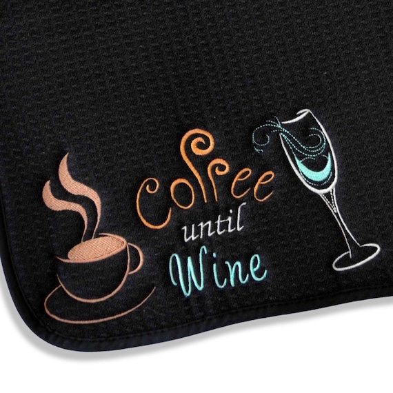 PERSONALIZED Coffee Mat Coffee Station Keurig Mat Wine Bar - Etsy