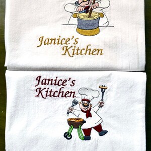 PERSONALIZED Kitchen Towel Custom Dish Towel Embroidered - Etsy