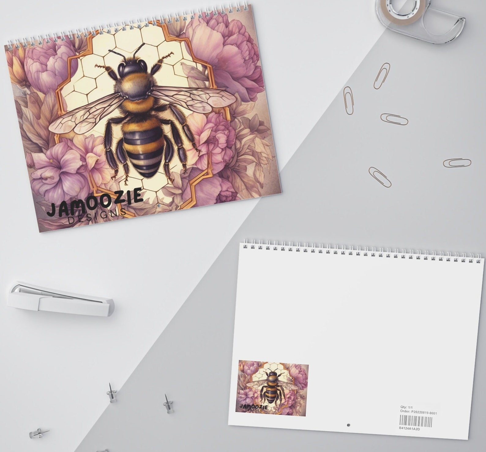 Honey Bee Floral Wall Calendar 2024 - Etsy