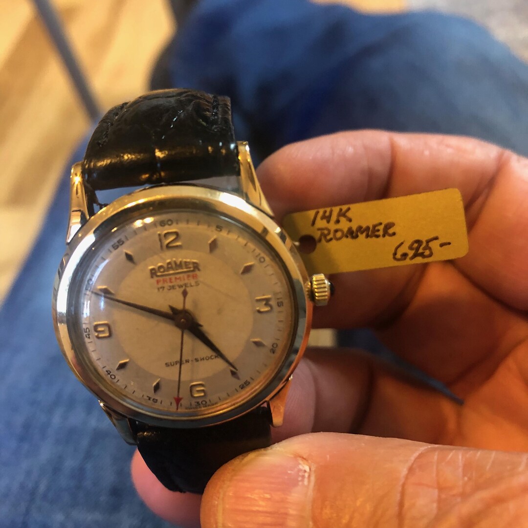 Vintage 14k Gold Cased Roamer Wrist Watch Runs Near Mint - Etsy