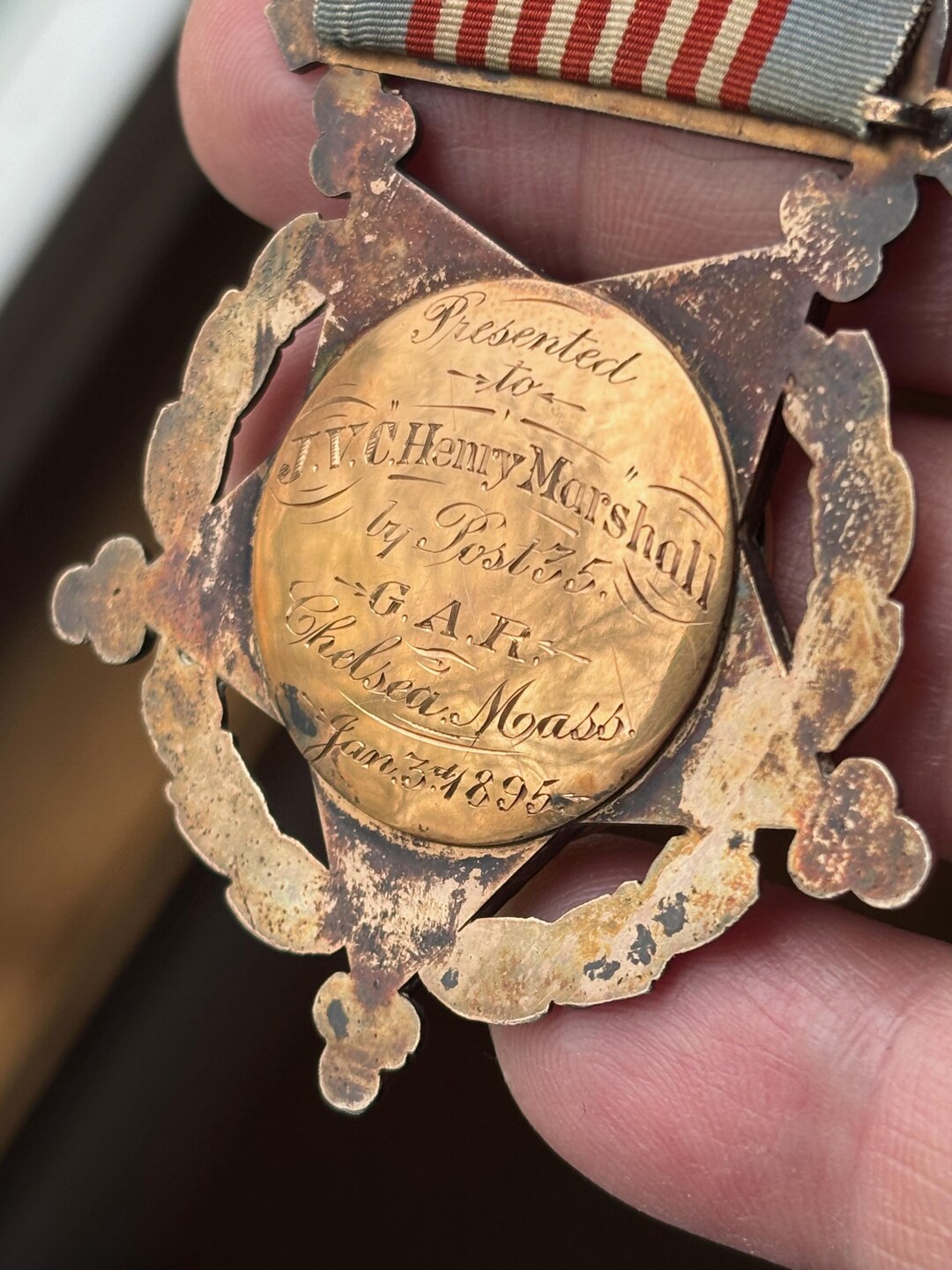 GAR Presentation Gold & Silver Medal ~ Engraved on the Back - Etsy