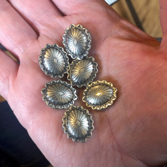 Antique Sterling Buttons - Gem