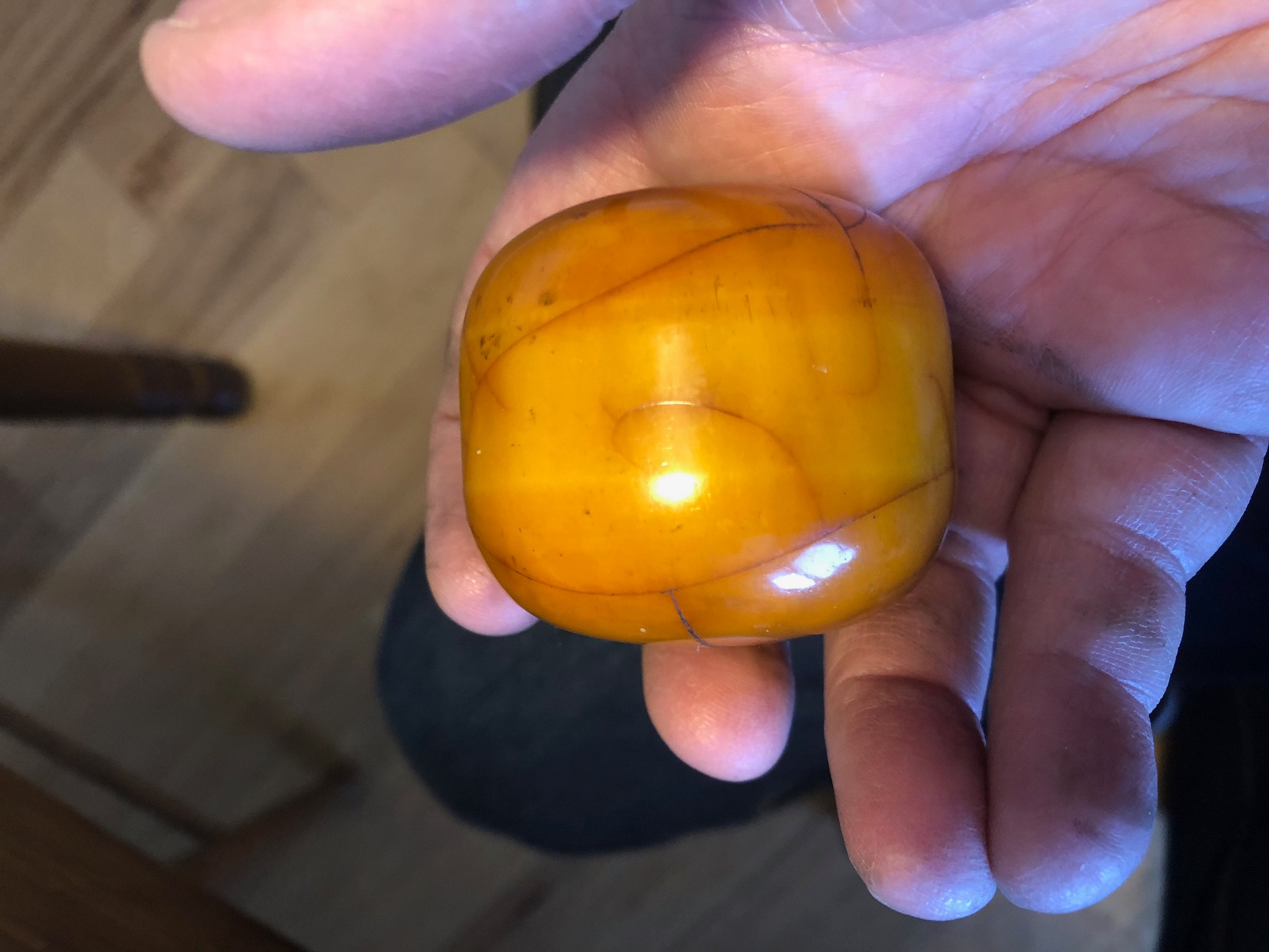 Antique Large Amber Bead ~ Taken off Old Necklace - Etsy