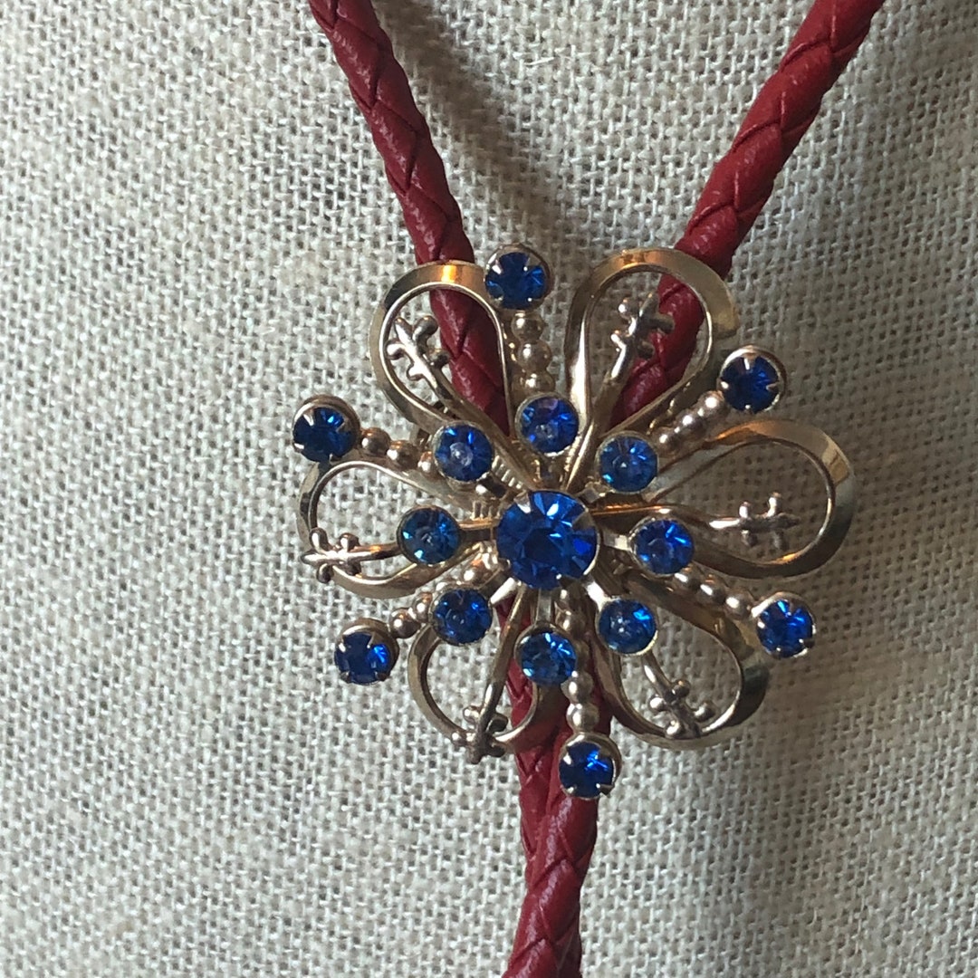 Bolo Tie Repurposed Pin Use It as A Pin or Bolo Tie New String - Etsy