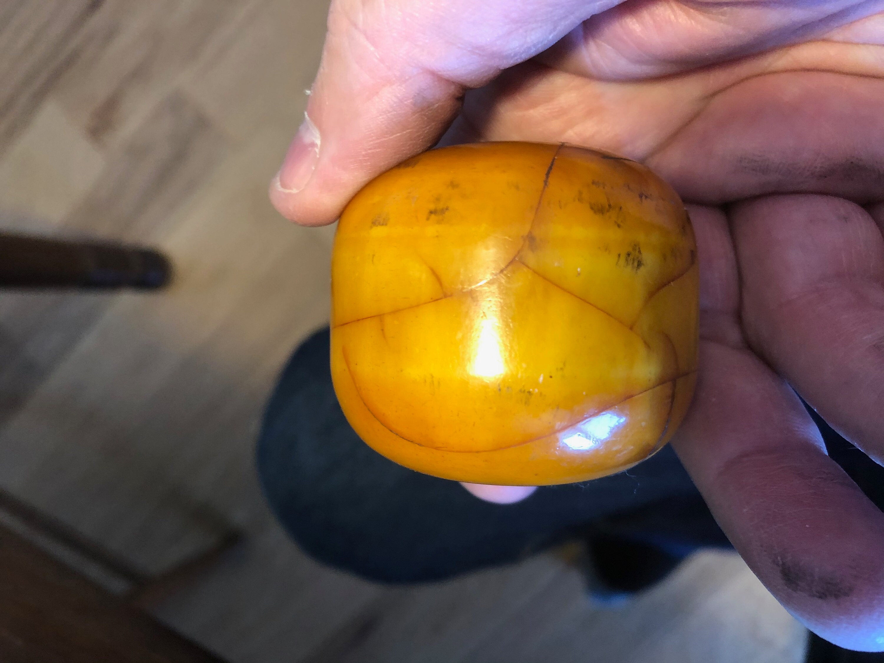Antique Large Amber Bead ~ Taken off Old Necklace - Etsy