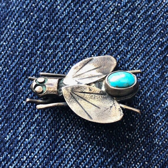 Vintage fly brooch pin - Gem