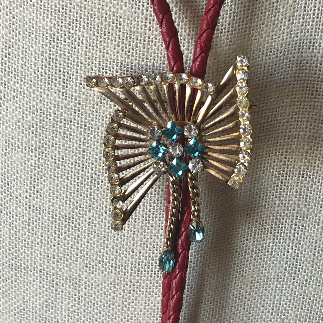 Bolo Tie Repurposed Pin Use It as A Pin or Bolo Tie New String - Etsy