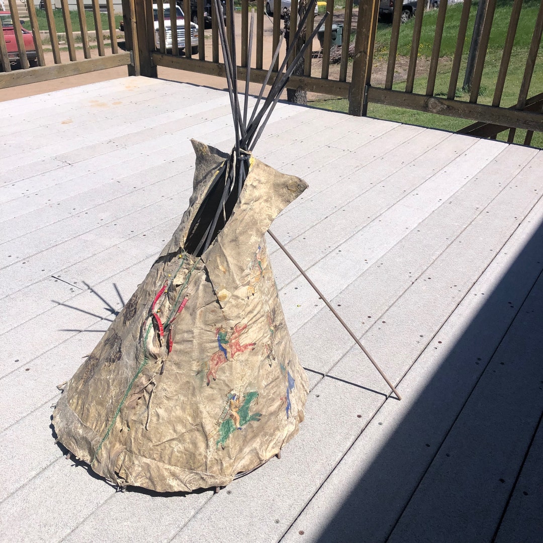 Antique Child's Toy Tee Pee Great Pictographs - Etsy