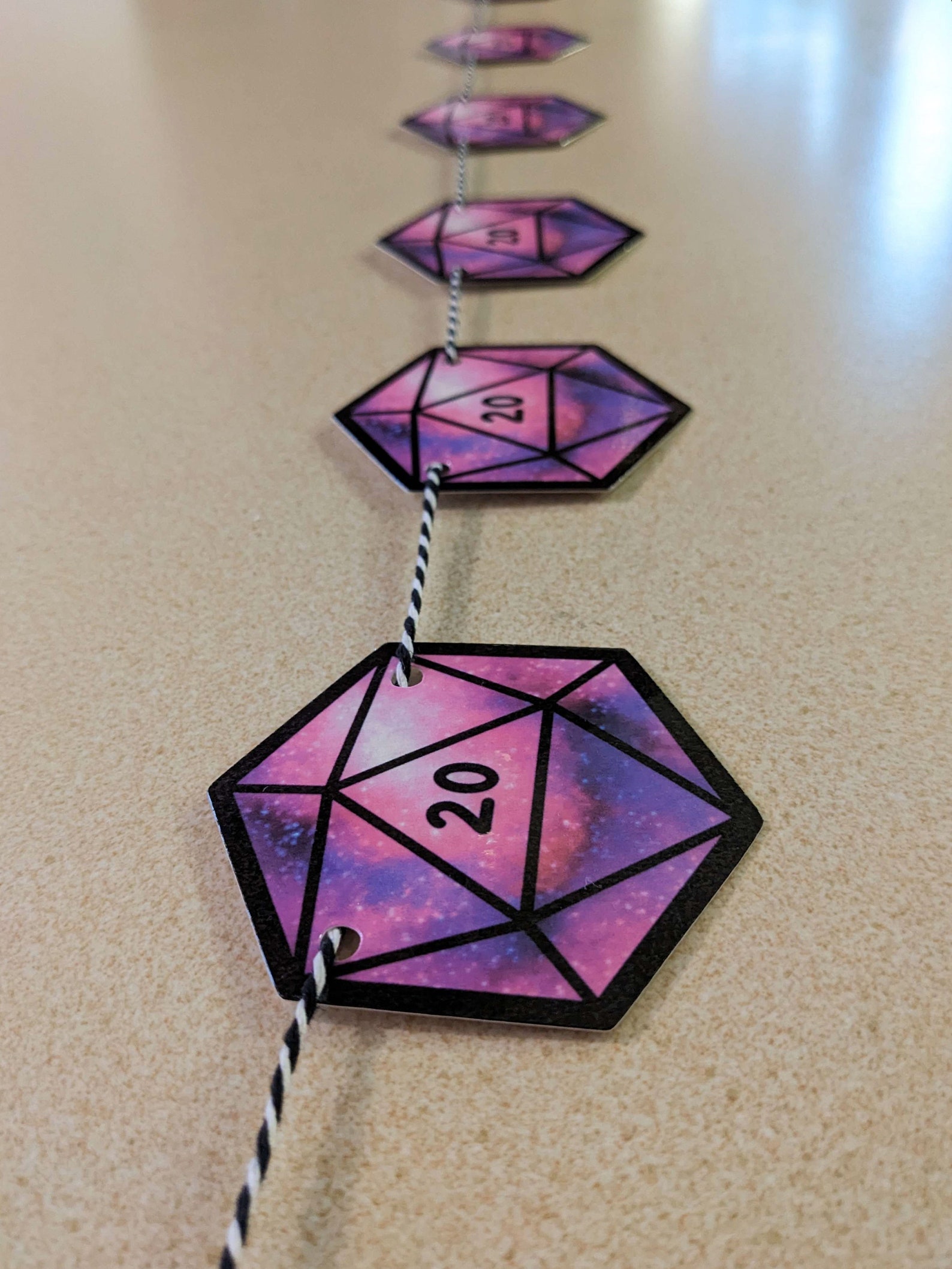 DND Banner Dungeons and Dragons Galaxy Dice Paper Garland Decoration - Etsy