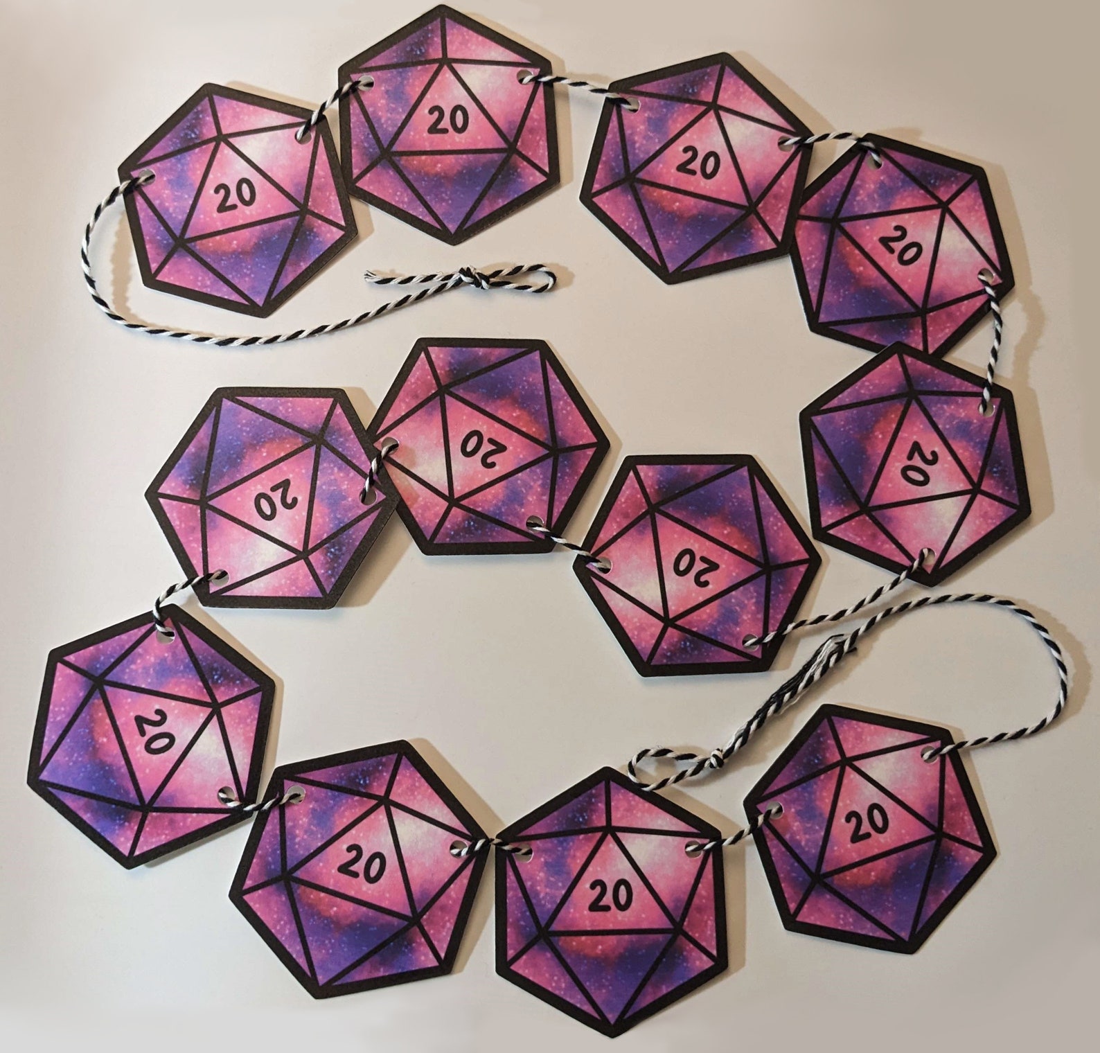 DND Banner Dungeons and Dragons Galaxy Dice Paper Garland Decoration - Etsy