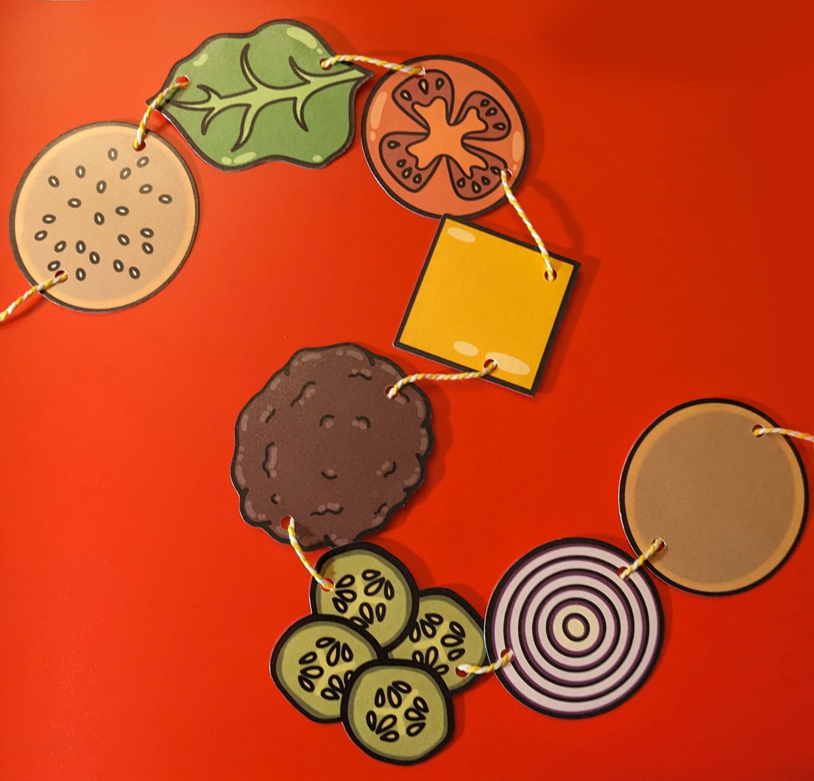 Burger Banner-paper Garland-hamburger Decoration - Etsy