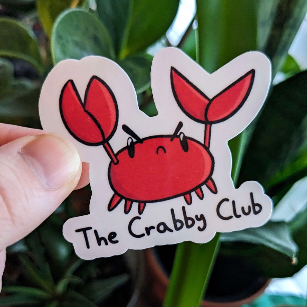 The Crabby Club - Vinyl Sticker - Crab Lovers - Grumpy - Etsy
