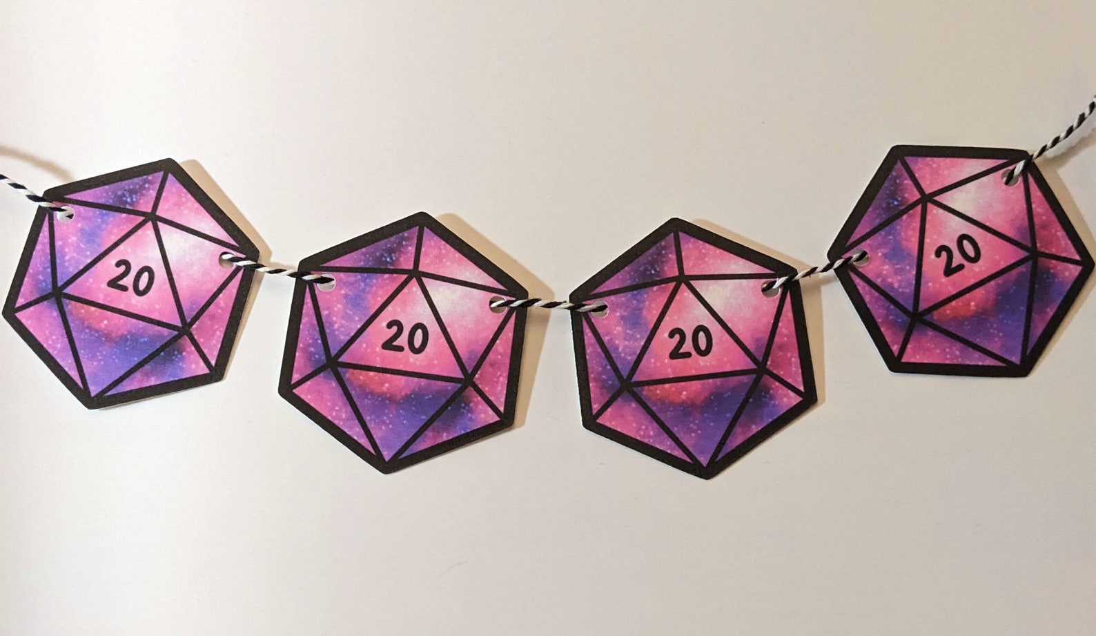 DND Banner Dungeons and Dragons Galaxy Dice Paper Garland Decoration - Etsy