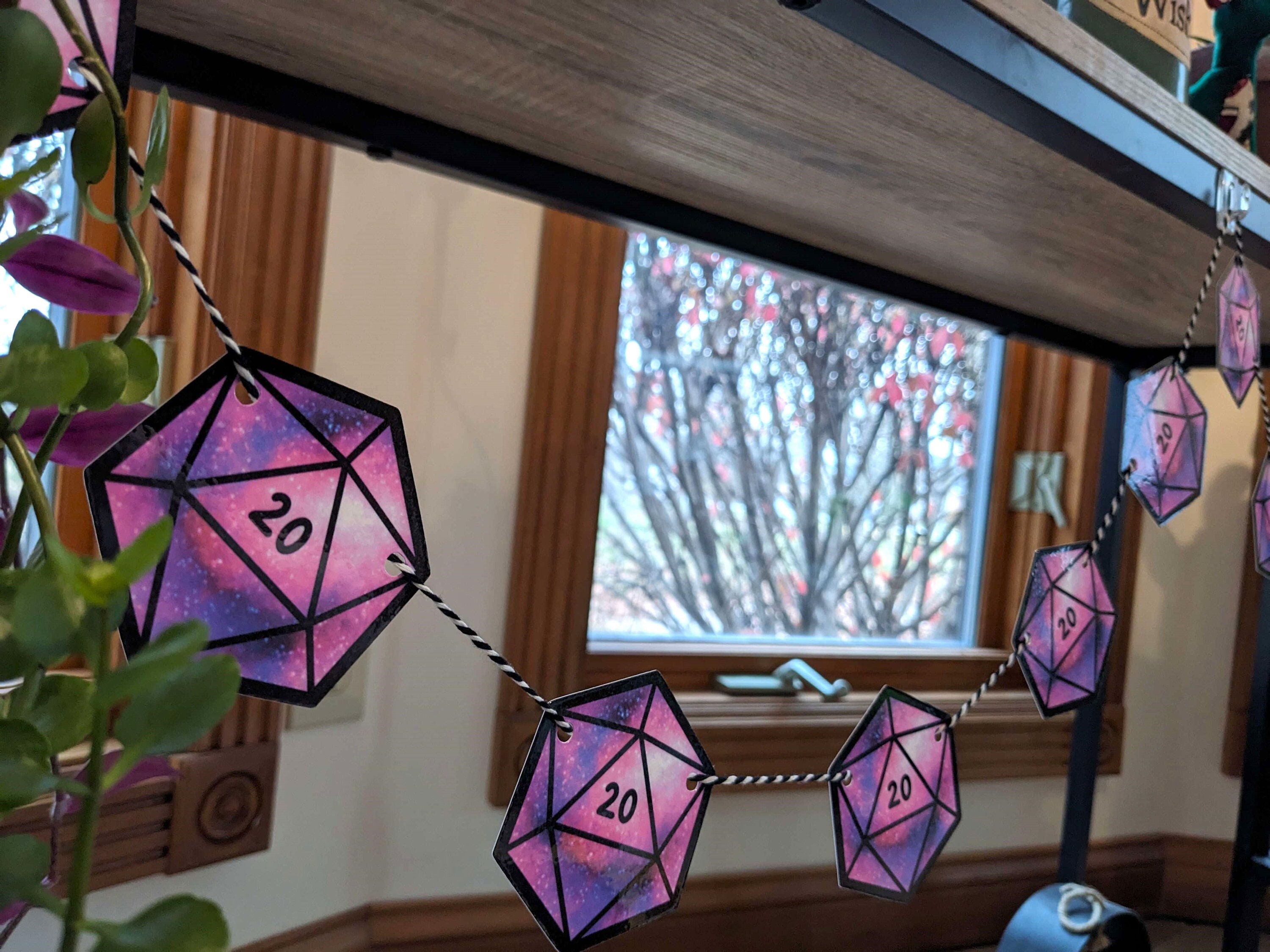 DND Banner Dungeons and Dragons Galaxy Dice Paper Garland Decoration - Etsy