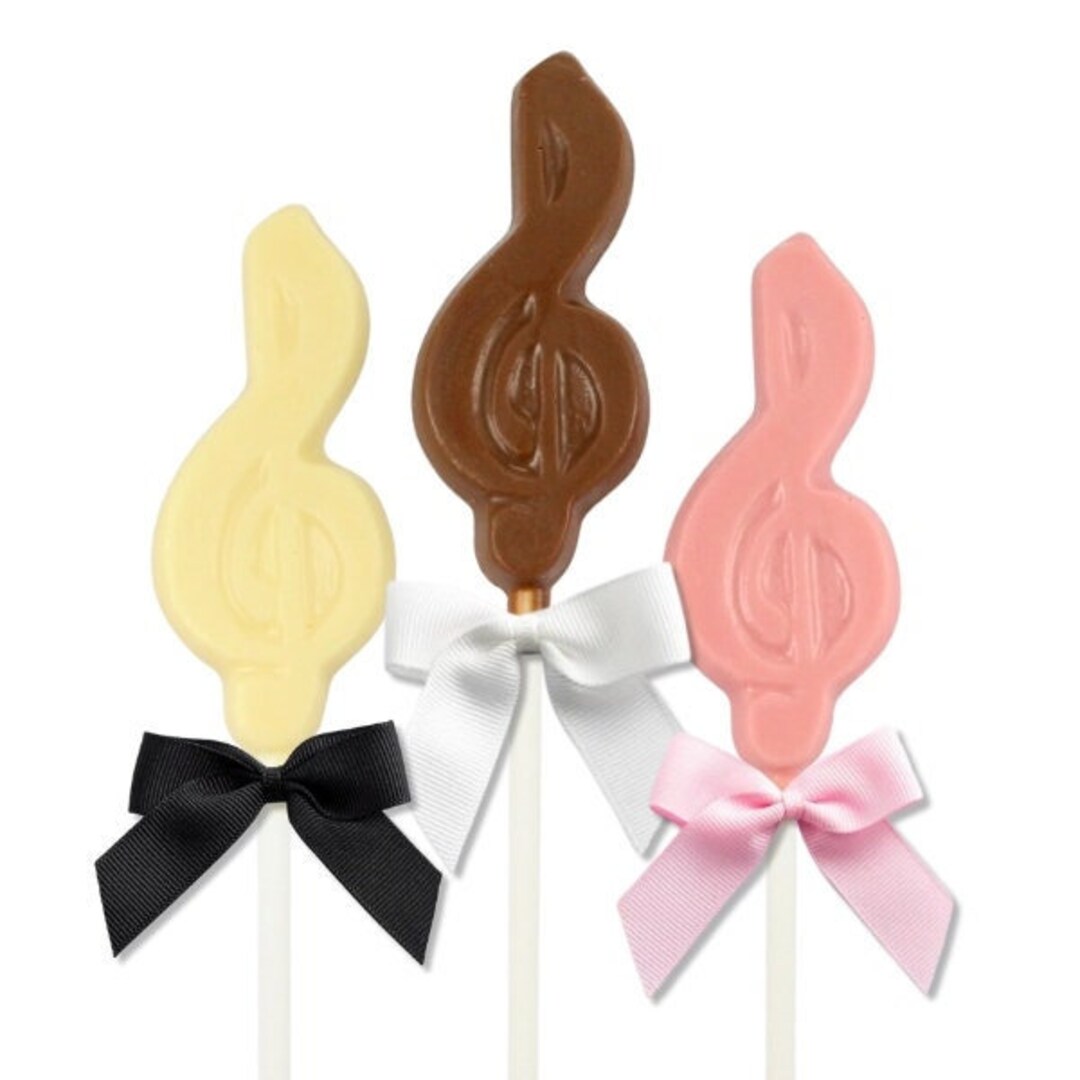 Music Note Treble Clef Shaped Chocolate Lollipops Music Lover Belgian ...