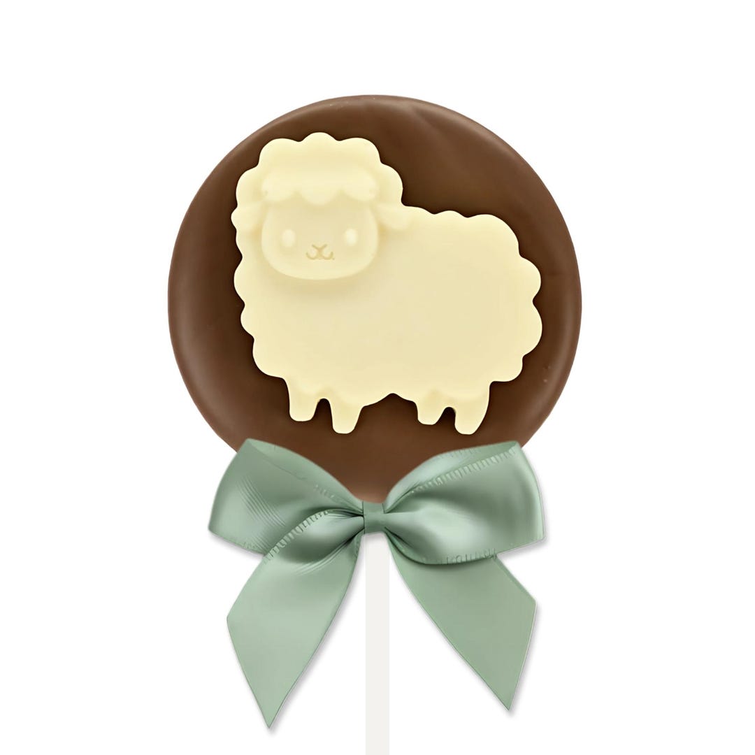 Belgian Milk Chocolate Sheep Lollipop: Farm Party Favor - Etsy