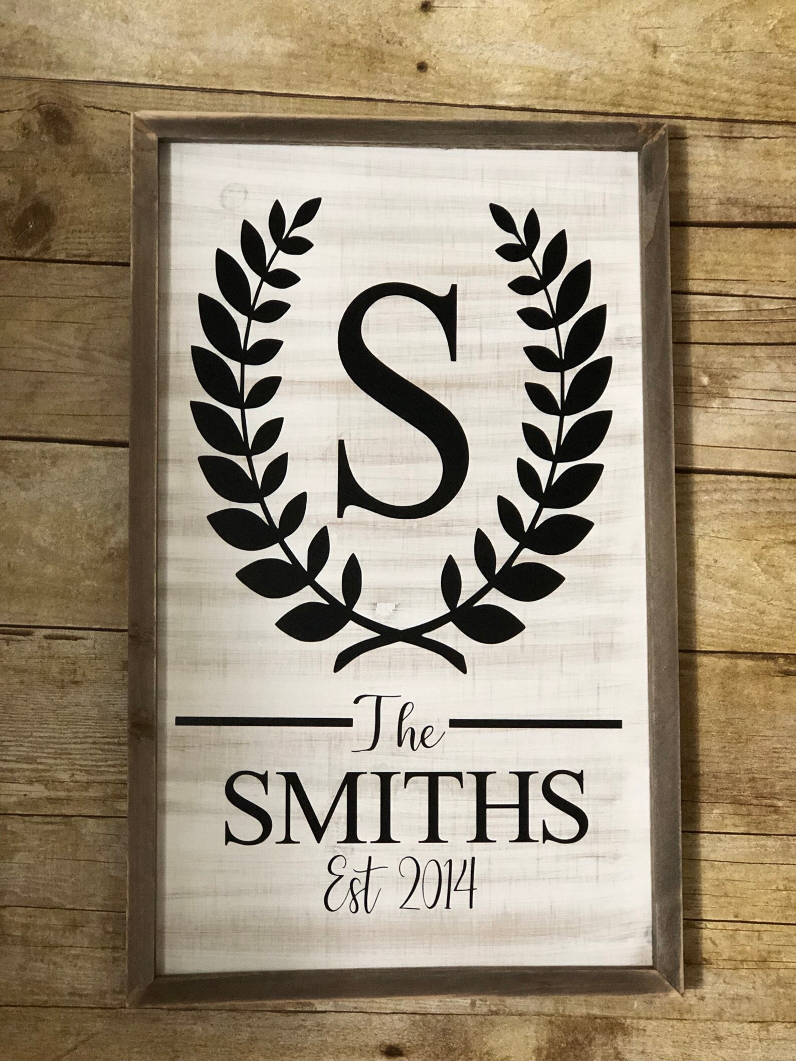 Custom Last Name Wood Decor - Etsy