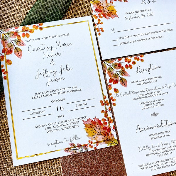 Harvest Wedding Invitations - Etsy