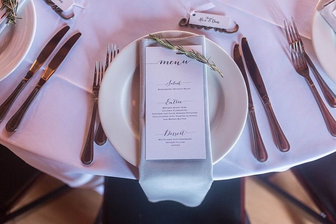 Wedding Dinner Menu, Menu Card, Table Menu, Party, Reception, Simple ...