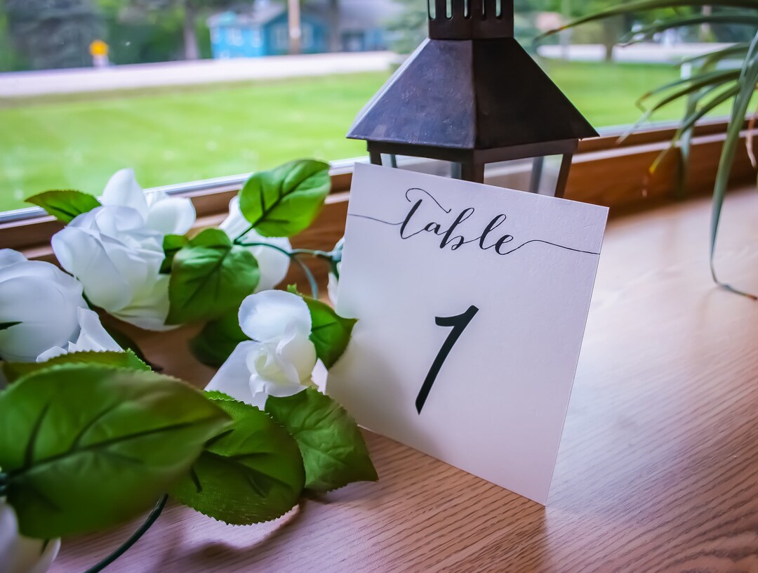 Wedding Table Numbers, Printable, Table Number Template, Event Table ...