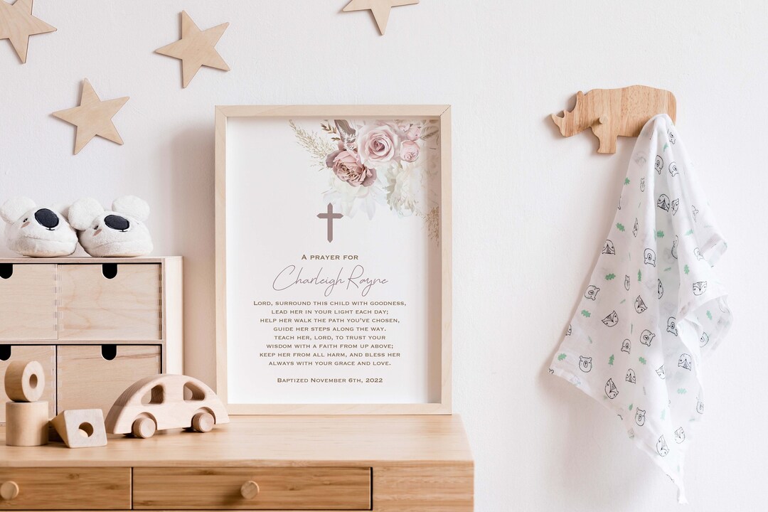 Custom Baptism Sign, Baptism Date, Christening, Baptism Gift Girl ...